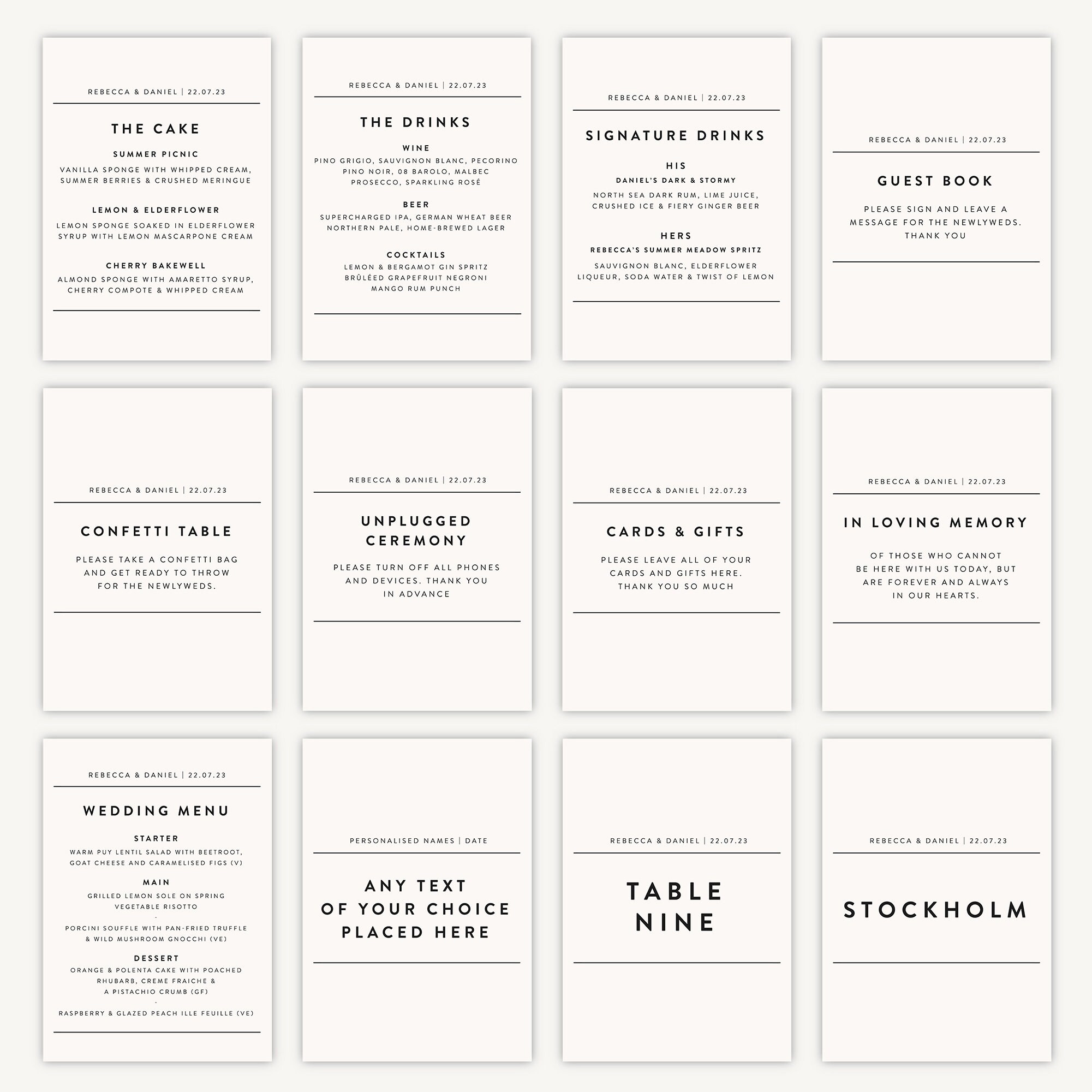 Table Name Sign - Wedding Table Names Signs - Wedding Tables Signs ...