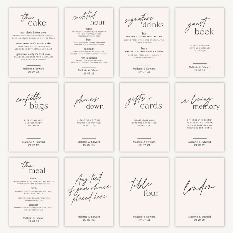 Modern Calligraphy Confetti Sign – Sturdy Foamex Wedding Signage - Etsy