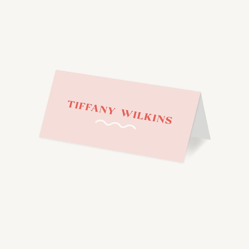 Retro Revival Wedding Place Cards – Personalised Place Setting - Etsy