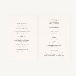 Modern Boho Wedding Order of Service - Etsy