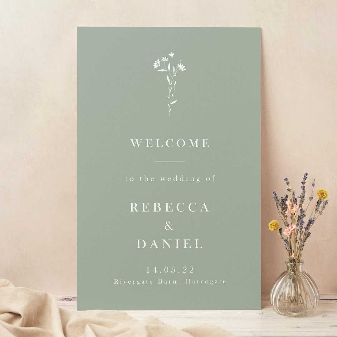 Wedding Welcome Sign - Custom Wedding Sign - Welcome to Our Wedding ...