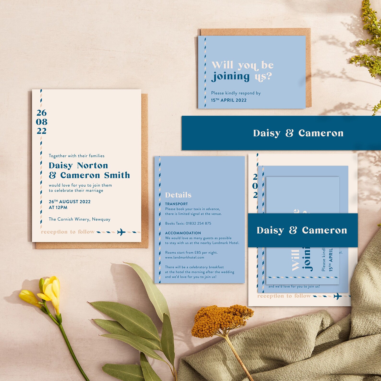 Muted Travel Wedding Invitations – Destination Wedding Invites - Etsy