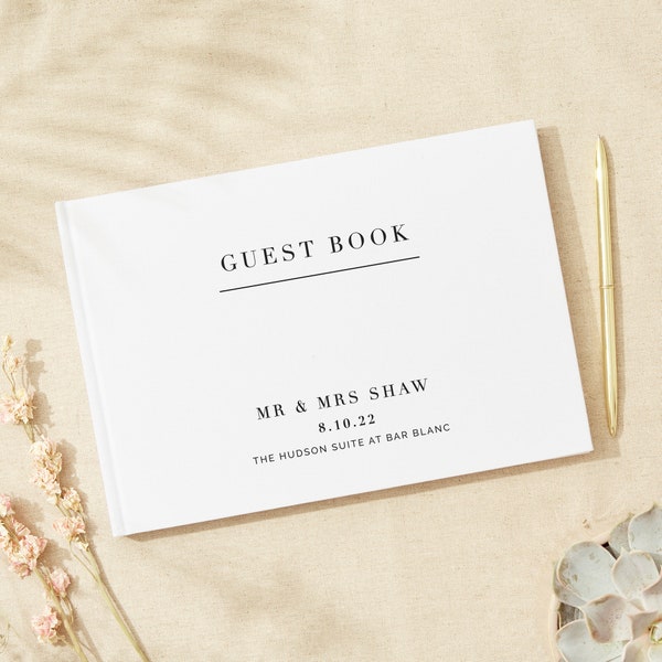 Linen Guest Book - Etsy