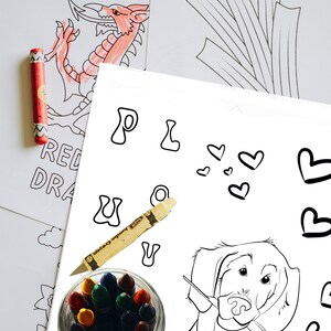 Adorable Puppy Love Coloring Page - Instant Download! - Etsy