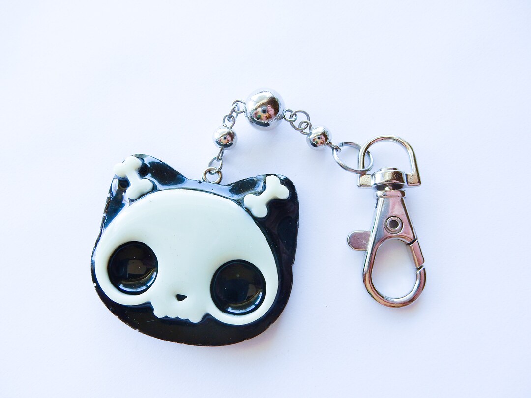 Cat Skull Keychain Gothic, Halloween, Spooky, Glow in the Dark ...