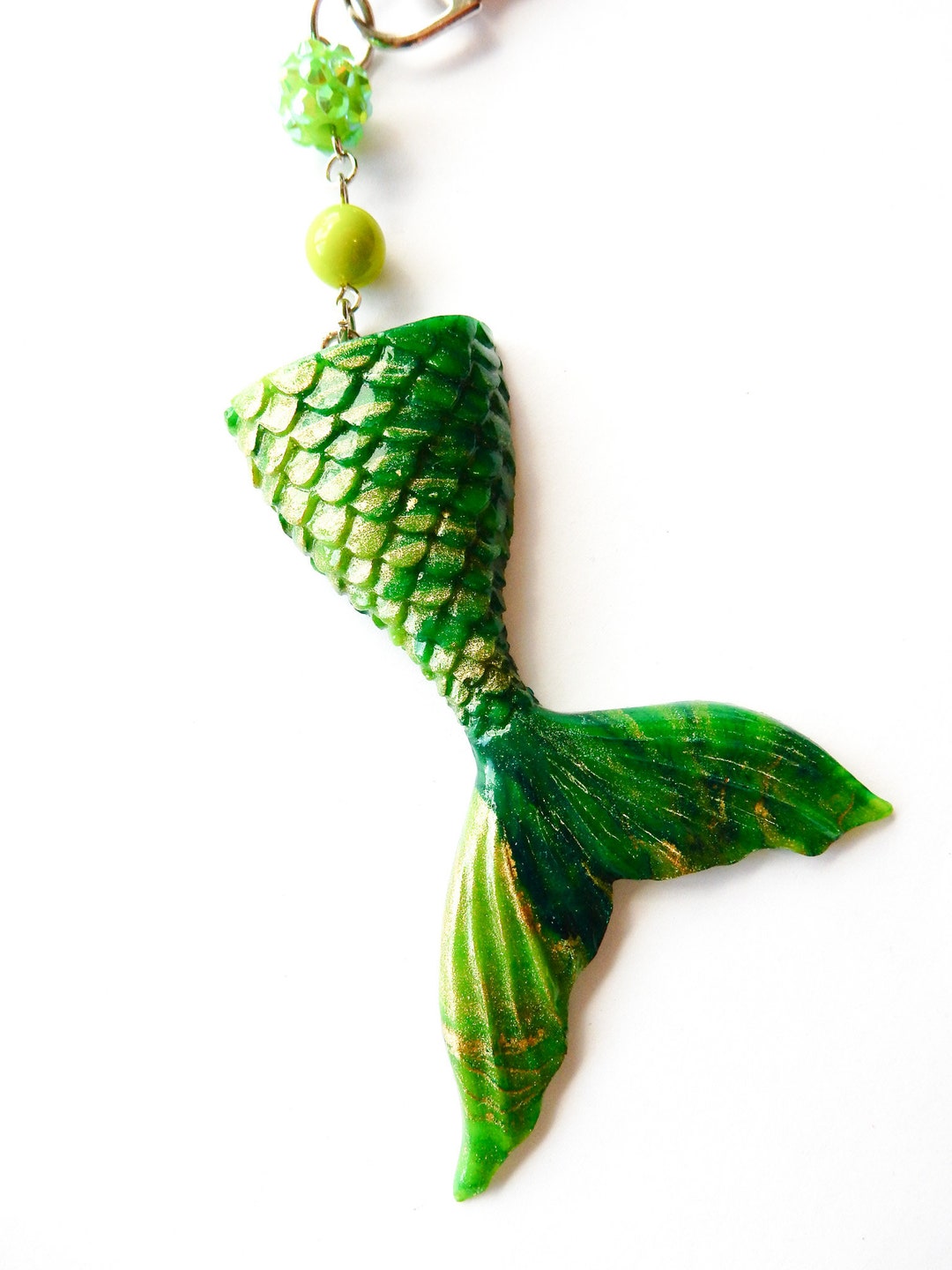 Seaweed Mermaid Tail Keychain ( Siren, Mermaid, Keychain, Accessory ...