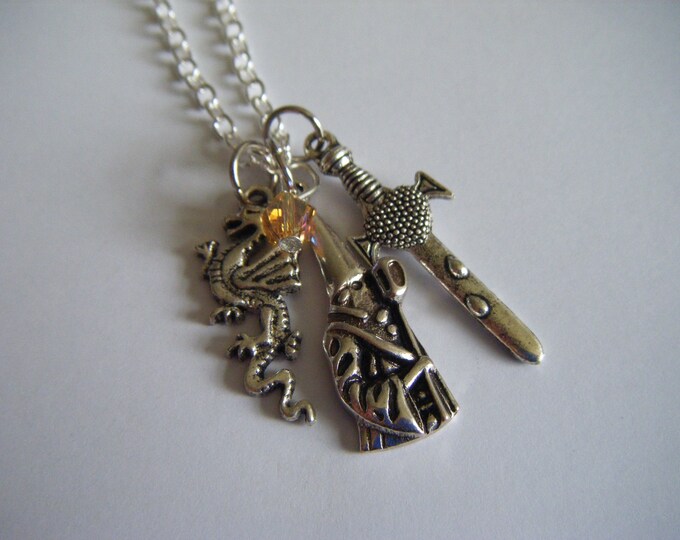 MERLIN Bbc Tv Series King Arthur Camelot Necklace Hand Made in the UK ...