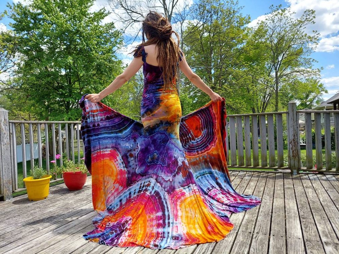 Large Tie Dye Wedding maternity Dress By Funky Sunshine 2001 Etsy Large Tie Dye Wedding maternity Dress By Funky Sunshine 2001 Etsy