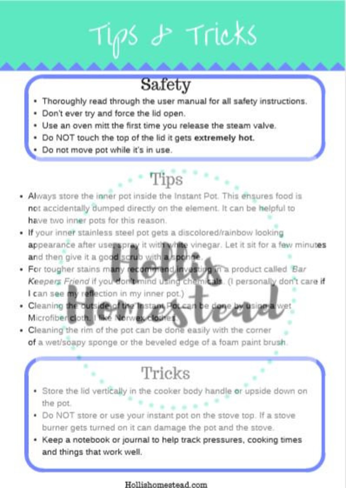 Printable Instant Pot Beginners Guide (24 Page) Recipes, Time Chart ...