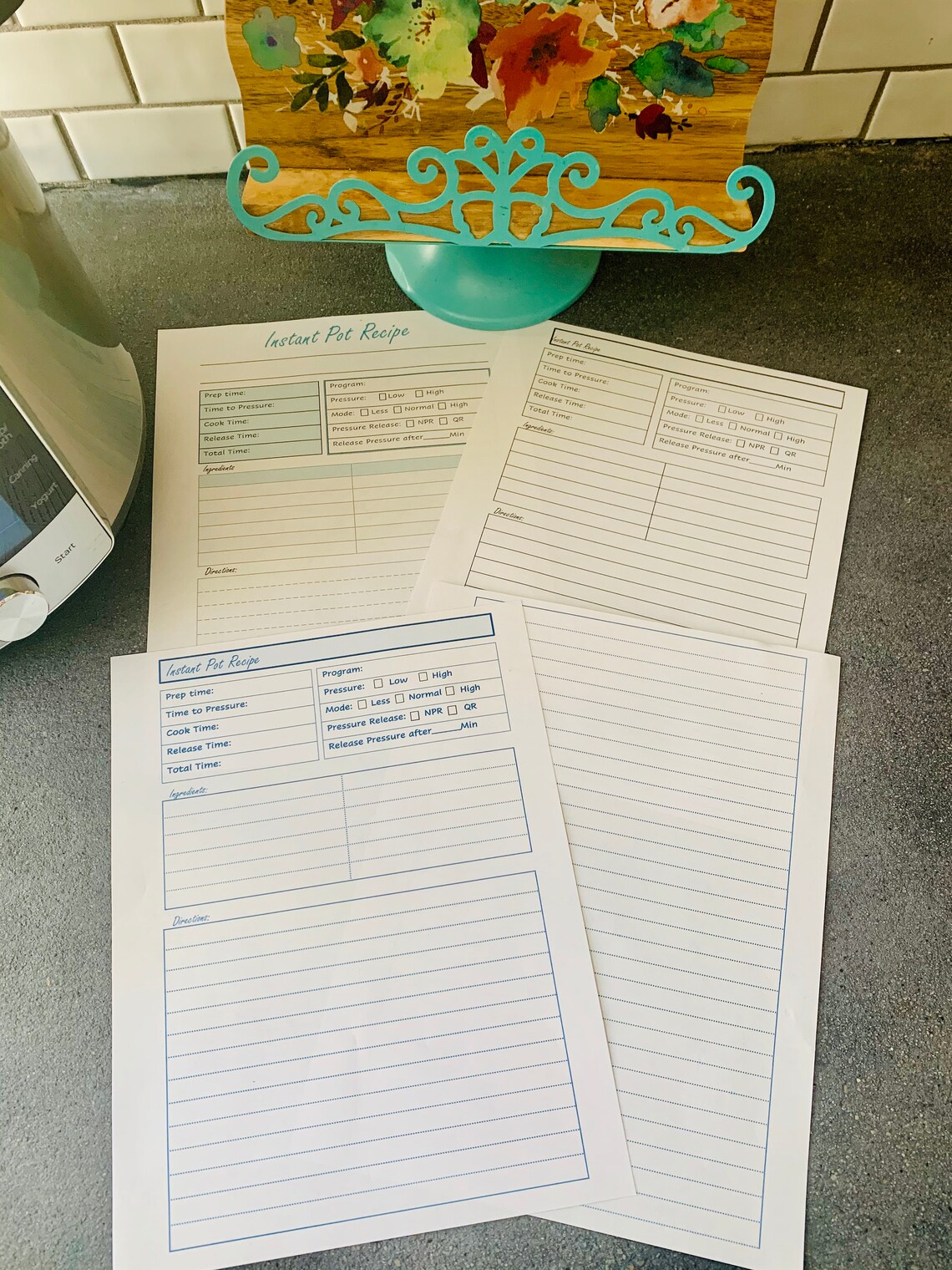 Instant Pot Recipe Card Bundle - Etsy