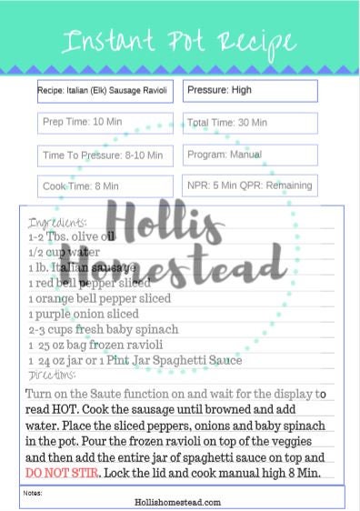 Printable Instant Pot Beginners Guide (24 Page) Recipes, Time Chart ...
