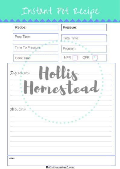 Printable Instant Pot Beginners Guide (24 Page) Recipes, Time Chart ...