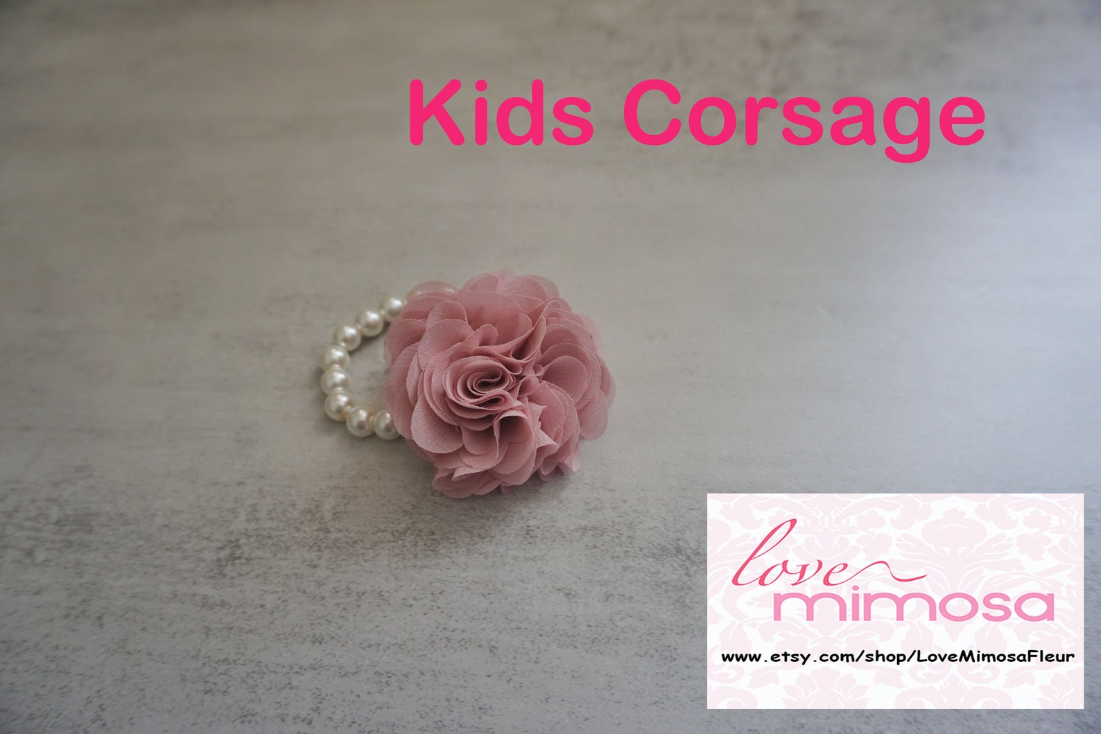 Kids Corsage Mauve Pink Chiffon Chiffon Flower Corsage | Etsy
