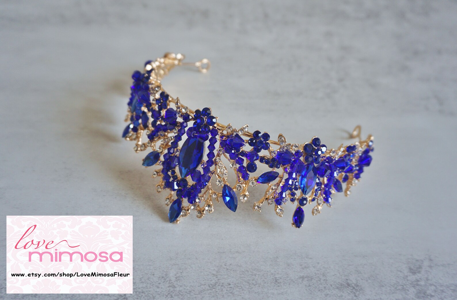 Royal Blue Bridal Tiara Blue Wedding Crown Bridal Crown - Etsy