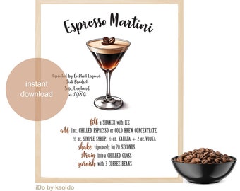 Espresso Martini Bar Sign Make Your Own Cocktail Espresso Martini ...