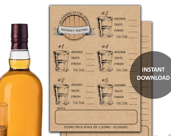 Whisky Tasting Sheet Printable - Etsy