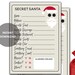 Secret Santa Gift Exchange Cards Secret Santa gift Exchange - Etsy