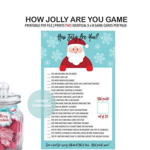 Christmas Game - How Jolly Are You - Santa Game - Christmas Party Game ...