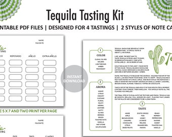 Tequila Tasting Kit Tequila Party Tequila Rating Tequila Score Card ...