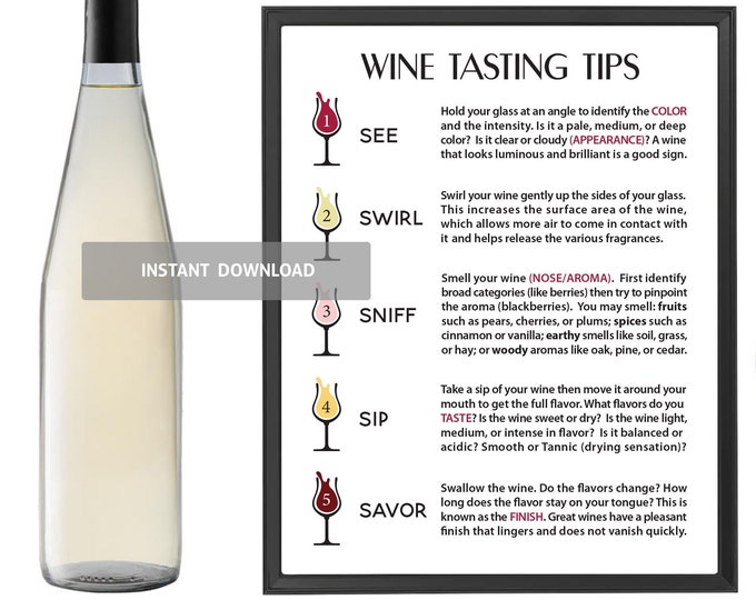 Printable Wine Tasting Tips - Wine Tasting Guide - Wine Tasting Notes ...