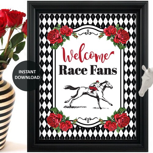 Kentucky Derby Welcome Sign Printable Instant Download | Etsy