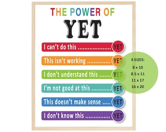 Power of yet Poster - Etsy