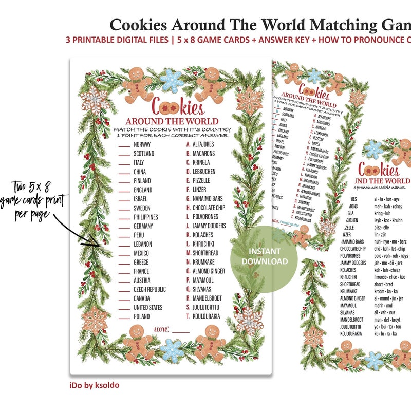 Christmas Cookie Scramble - Etsy