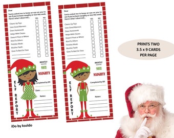 Santa Report Card | Etsy
