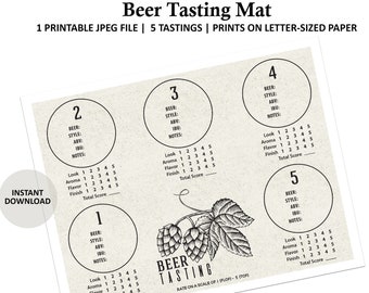 Beer Tasting Score Sheet - Etsy