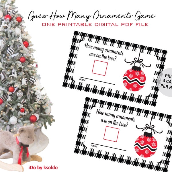 Guess How Many Christmas - Etsy