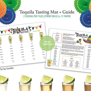 Tequila Tasting Kit Tequila Party Tequila Rating Tequila | Etsy
