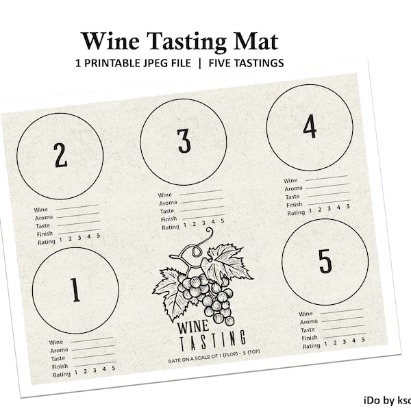 Wine Tasting Mat - Etsy