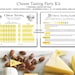 Printable Cheese Tasting Kit - Cheese Tasting Party - Cheese Tasting ...