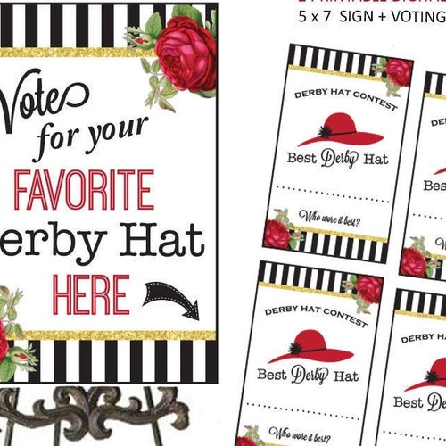 Kentucky Derby Best Hat Contest Kentucky Derby Game - Etsy