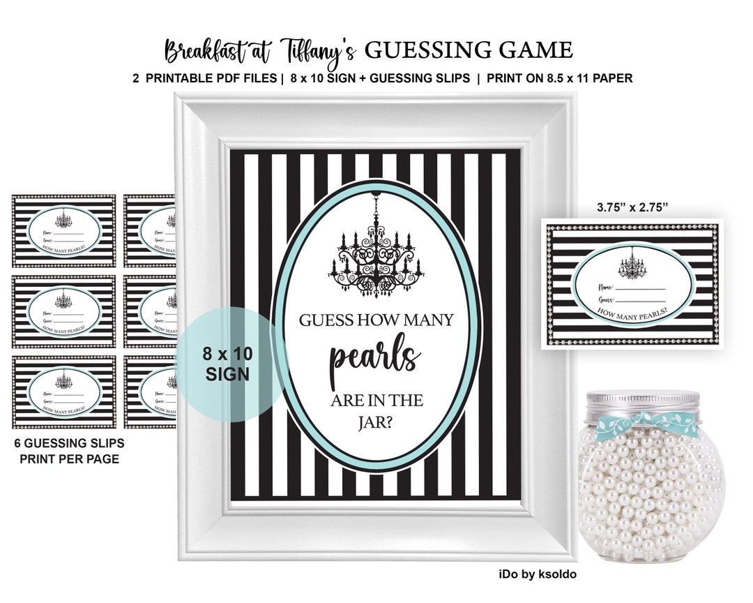BREAKFAST AT TIFFANY'S Guessing Game - Breakfast at Tiffany's Game ...