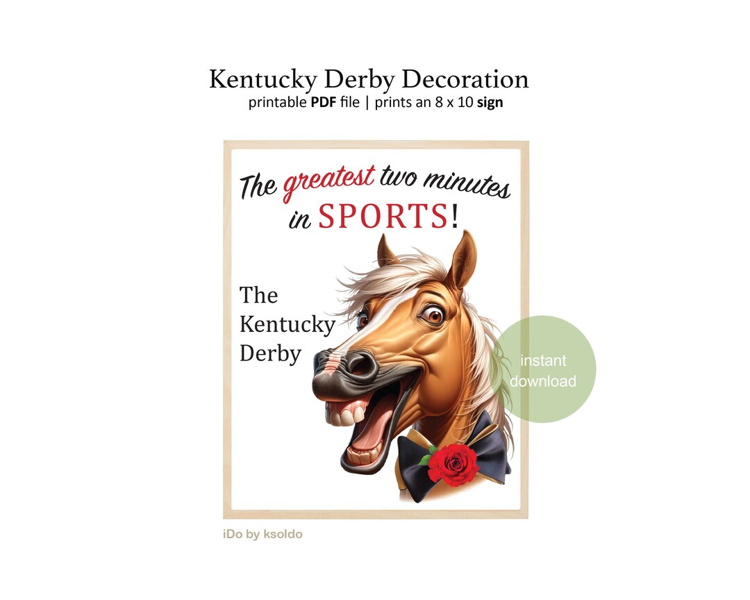 Kentucky Derby Quote Sign - Kentucky Derby Party - Kentucky Derby ...