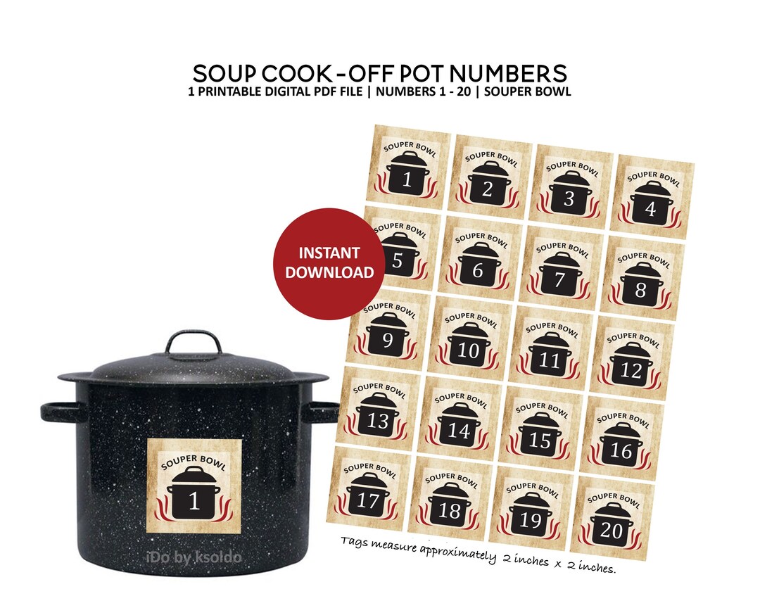 Soup Cook-off Pot Numbers - Soup Cook off - Souper Bowl - Souper Star ...
