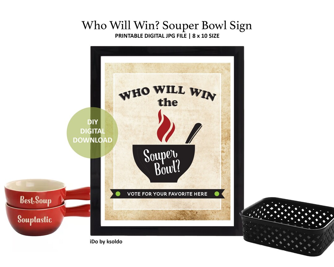 Vote for Your Favorite Soup Sign -vote for the Best Soup Sign -soup ...