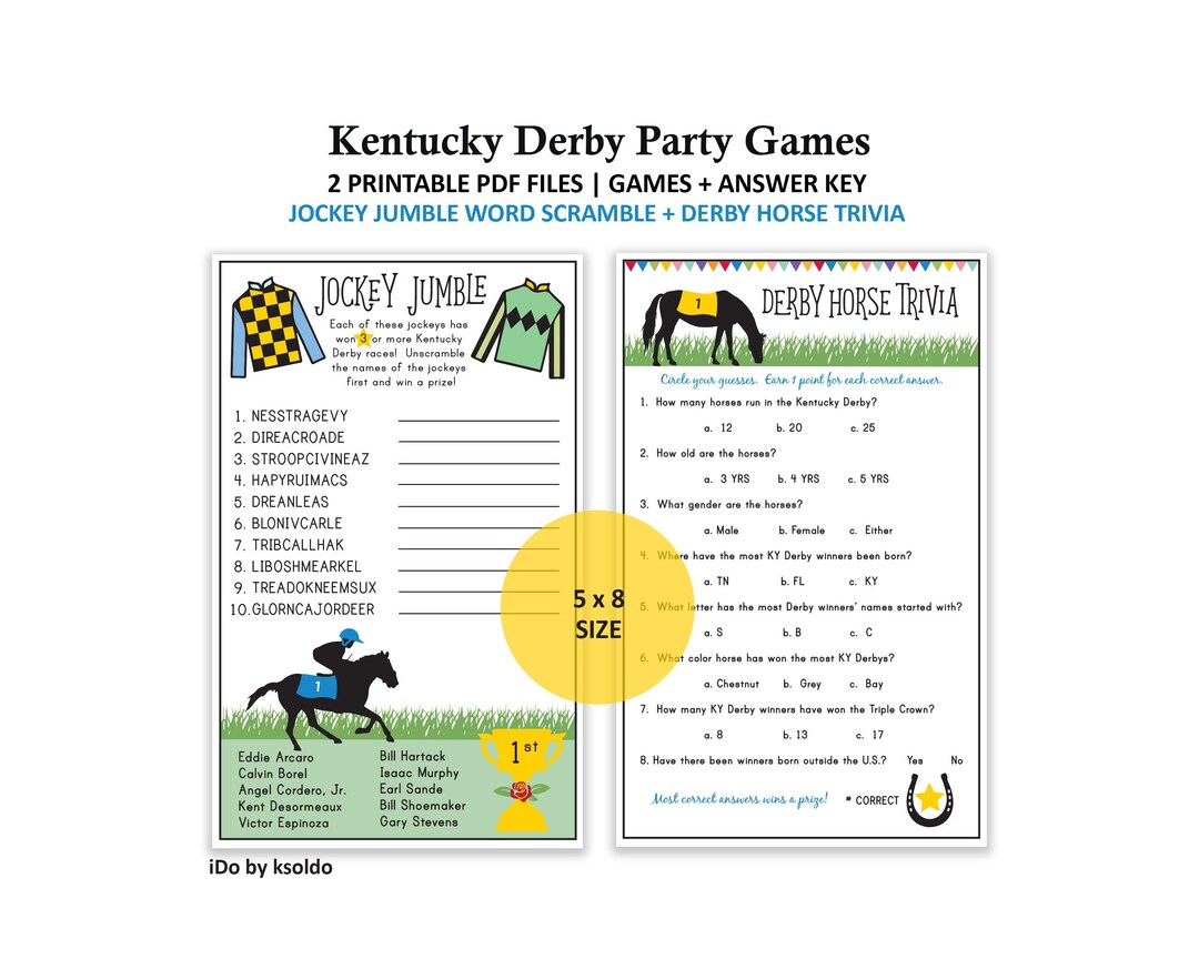 Kentucky Derby Party Games - Derby - Party Game - Kentucky Derby ...