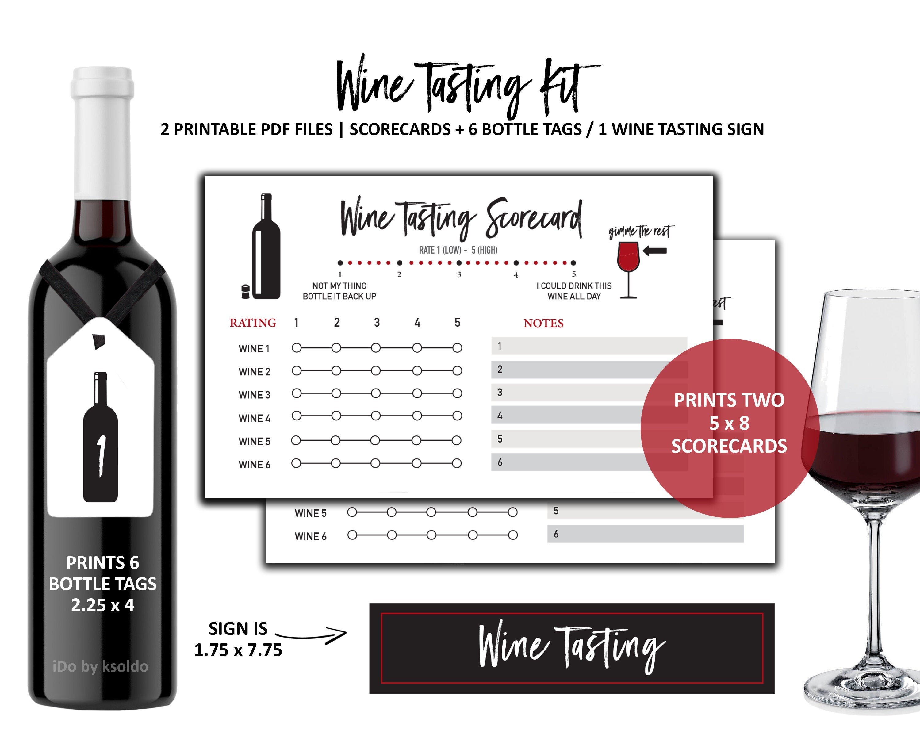 Printable Wine Tasting Kit Wine Tasting Party Wine Tasting - Etsy Polska Printable Wine Tasting Kit Wine Tasting Party Wine Tasting - Etsy Polska