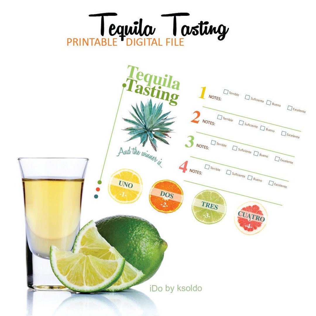 Tequila Tasting - Tequila Party - Tequila Rating - Tequila Score Card ...