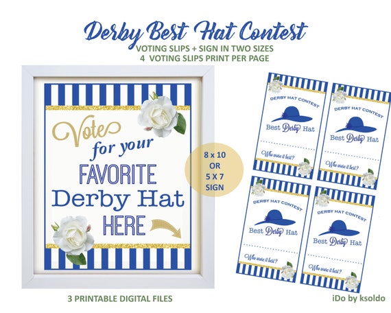 Kentucky Derby Best Hat Contest Kentucky Derby Game | Etsy