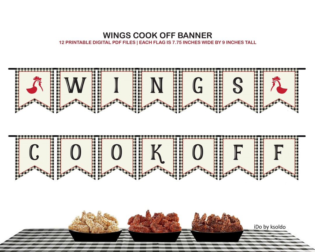 WINGS COOK OFF Banner - Wings Cook-off Banner - Wings Cook off - Wings ...
