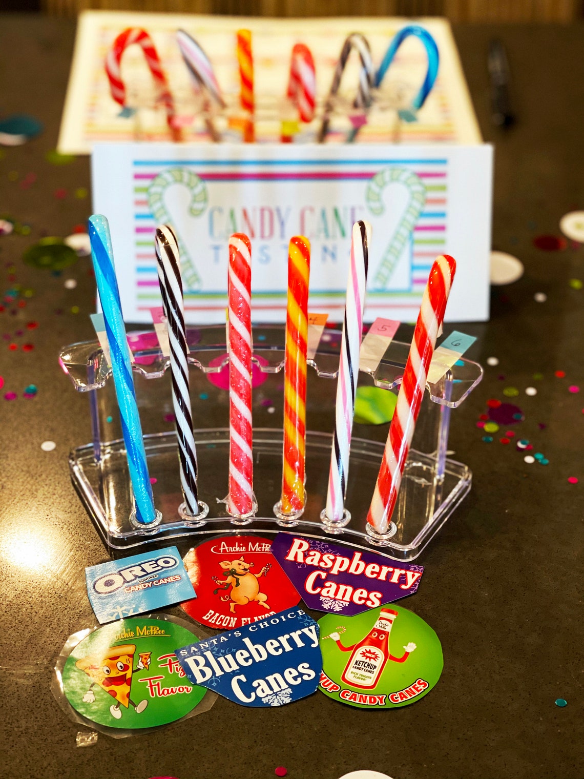 Printable Candy Cane Tasting Kit - Candy Tasting - Christmas Party ...