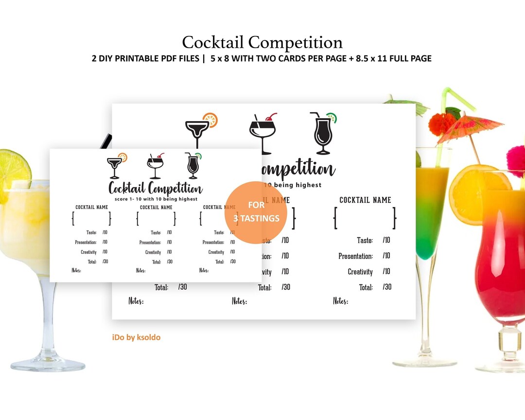 Cocktail Competition for 3 Tastings - Cocktail Competition - Cocktail ...