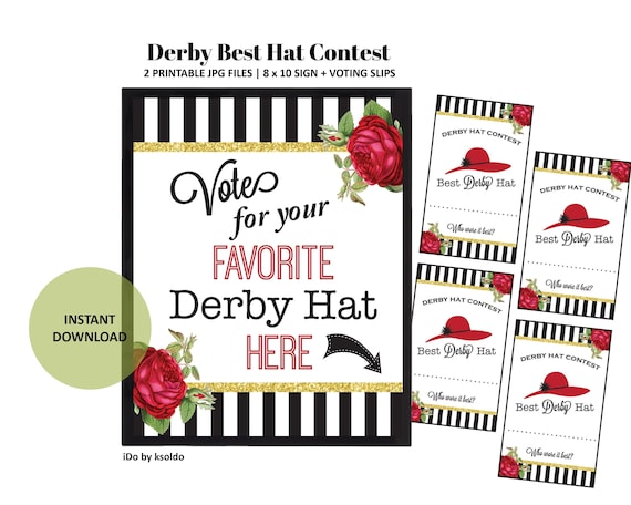 Kentucky Derby Best Hat Contest Kentucky Derby Game - Etsy