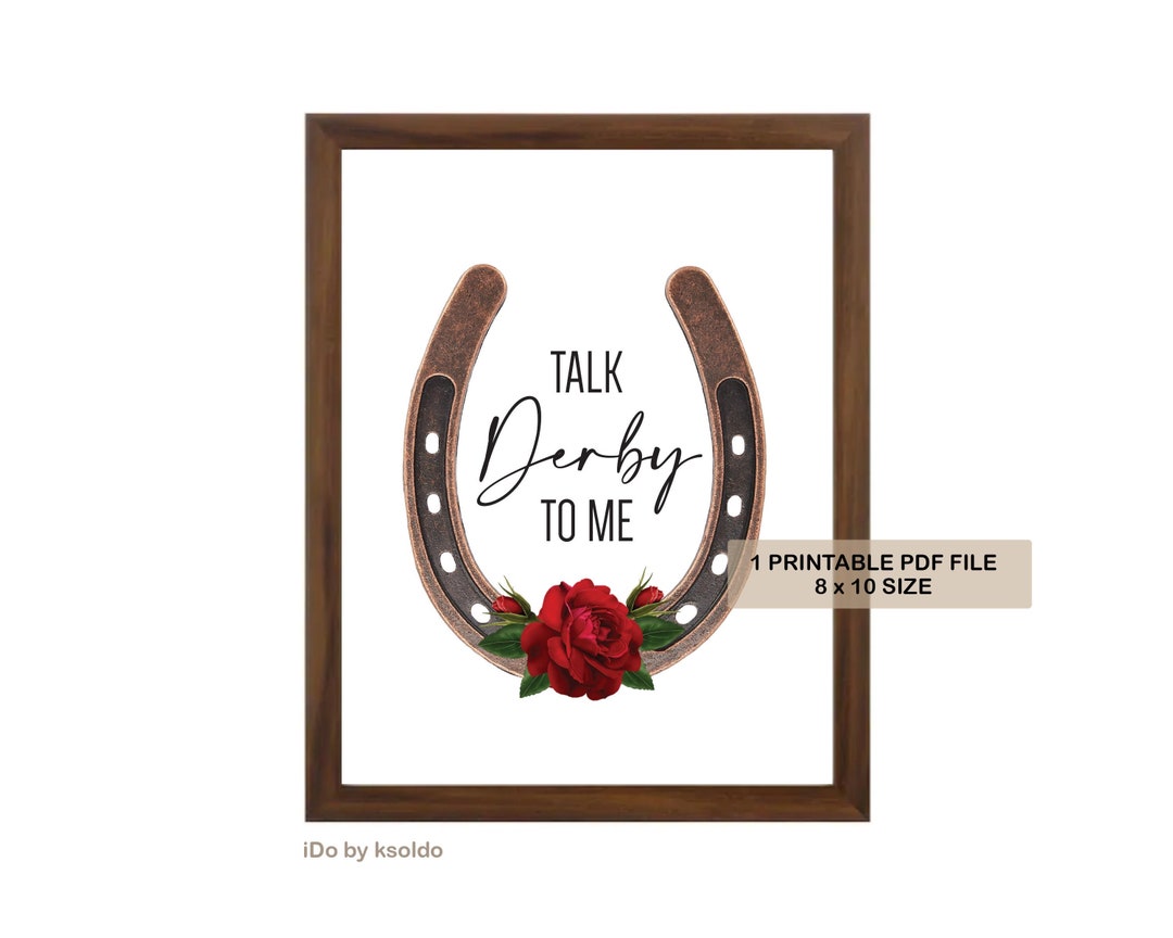Talk Derby to Me Sign - Kentucky Derby Party Sign - Kentucky Derby ...