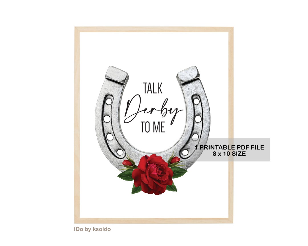 Talk Derby to Me Sign - Kentucky Derby Party Sign - Kentucky Derby ...