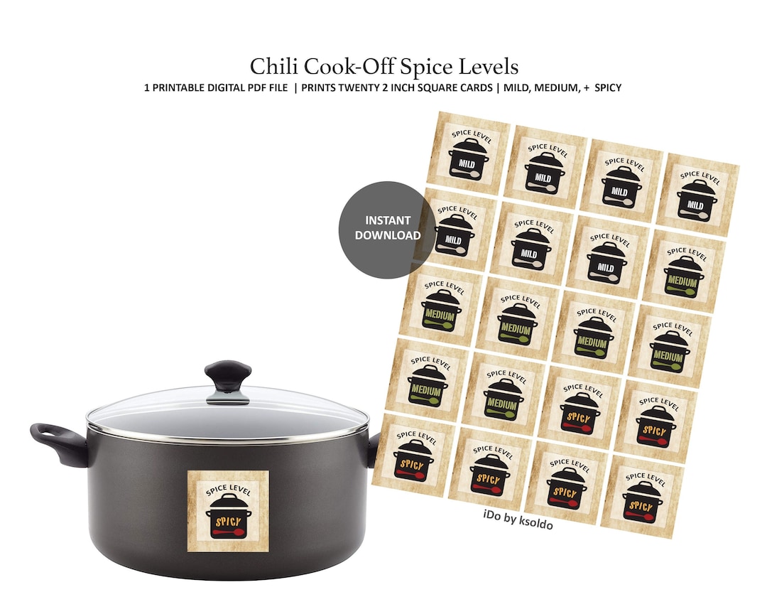 Chili Cook off Spice Levels - Chili Cook off - Chili Competition ...