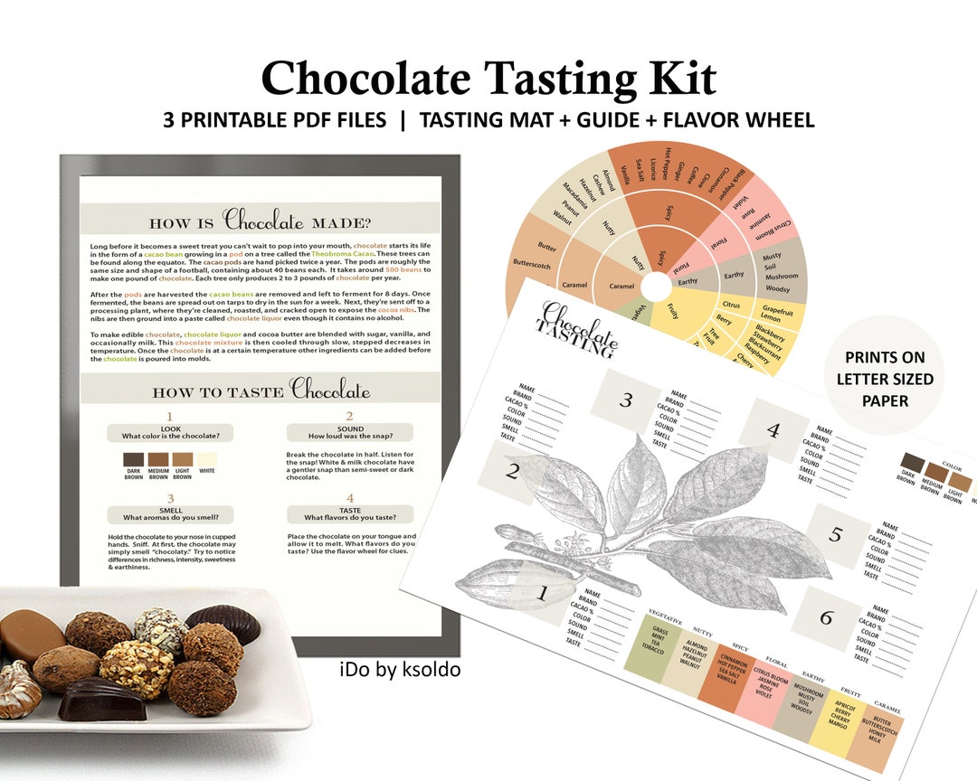 Chocolate Tasting Kit-chocolate Tasting -wine and Chocolate Pairing ...